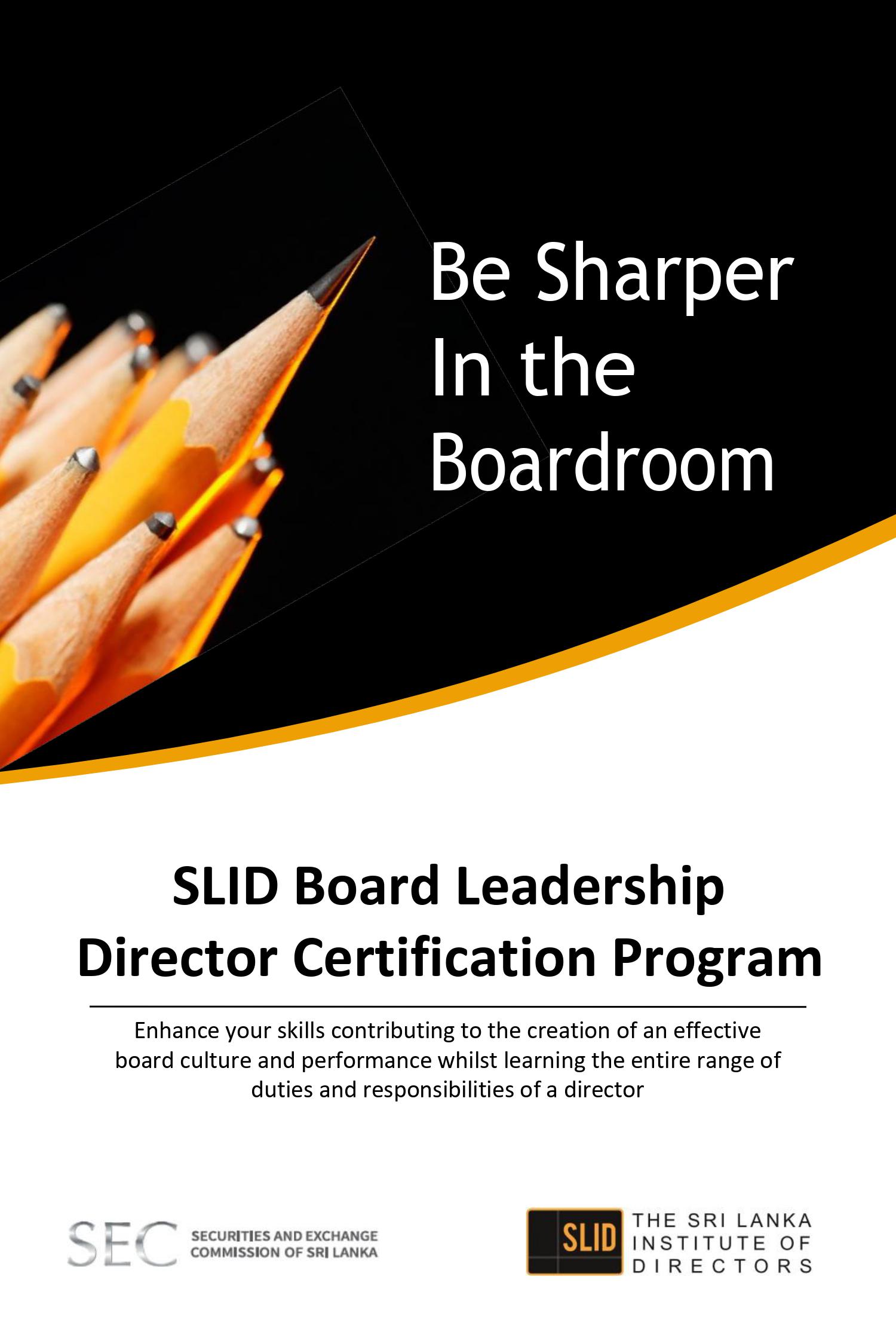 About BLT – SLID -The Sri Lanka Institute of Directors